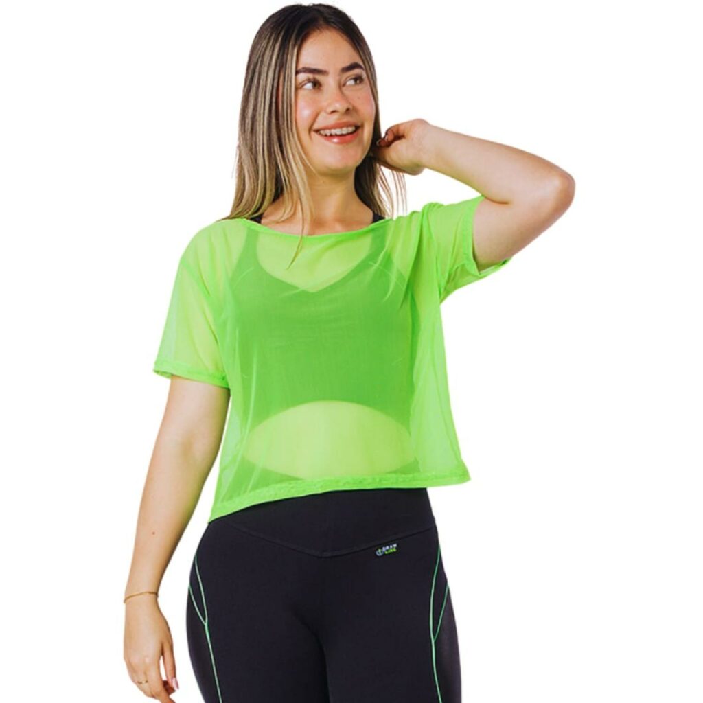 Crop tull over size verde limon – Dibujamos tu linea